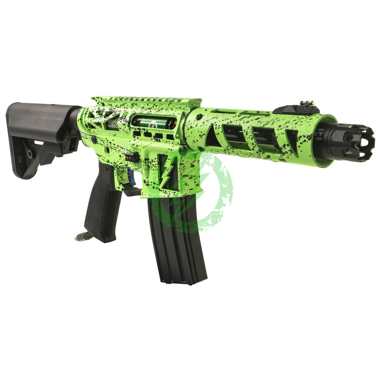 Amped Speedsoft Build | The Beginning Green & Black Splatter