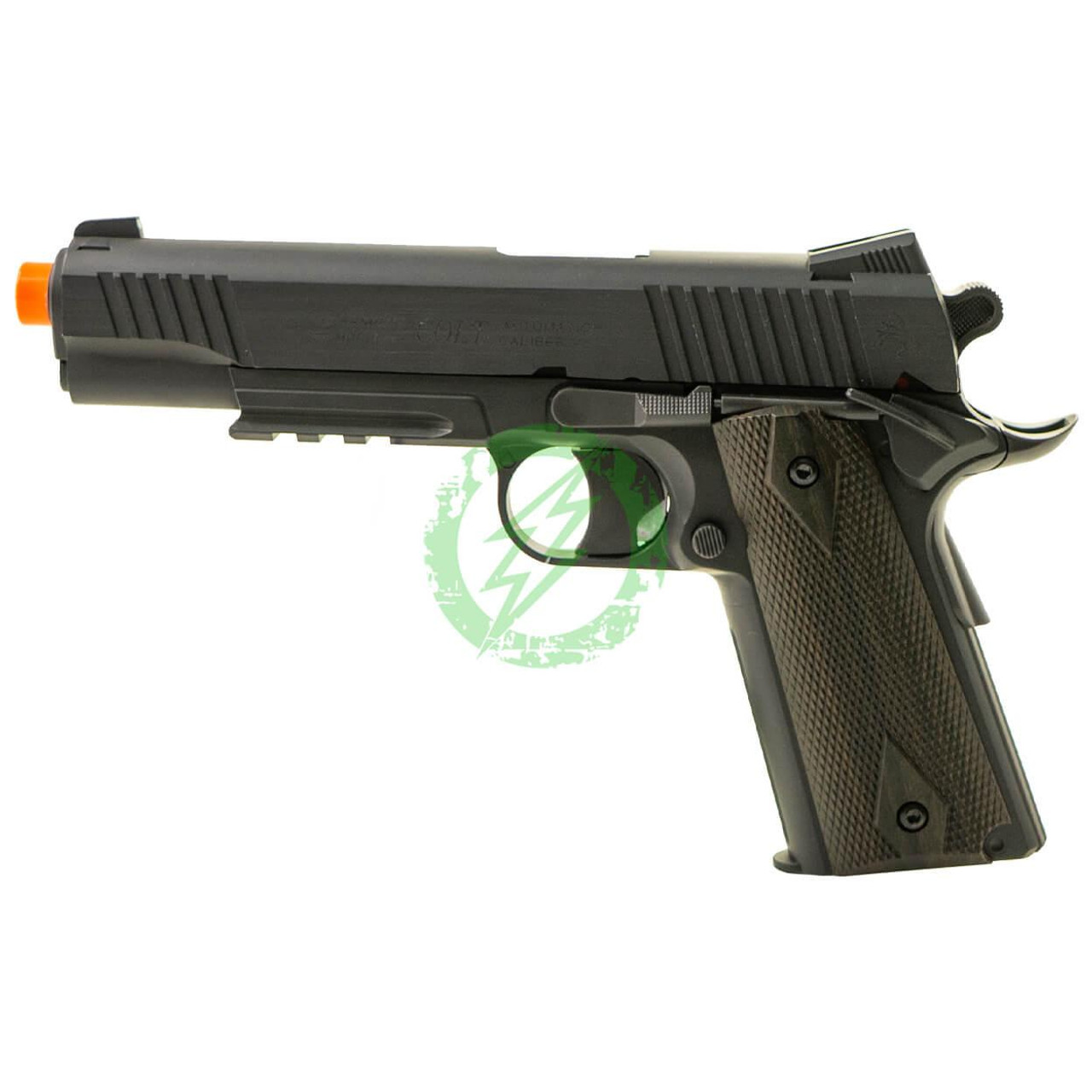 Cybergun Colt Licensed M45A1 CO2 Airsoft Pistol Black / Railed