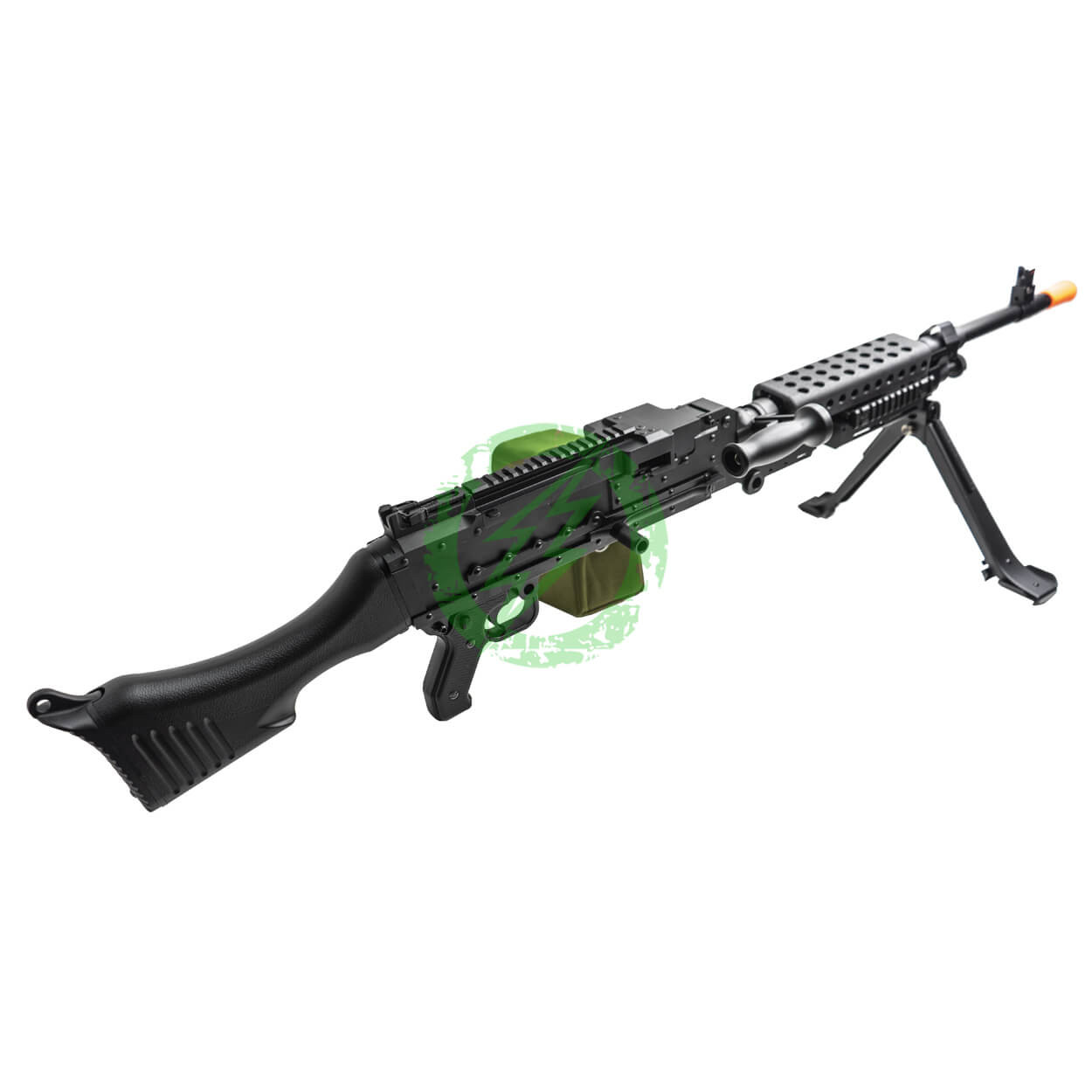 Lancer Tactical Full Metal M240 Airsoft AEG Squad Machine Gun