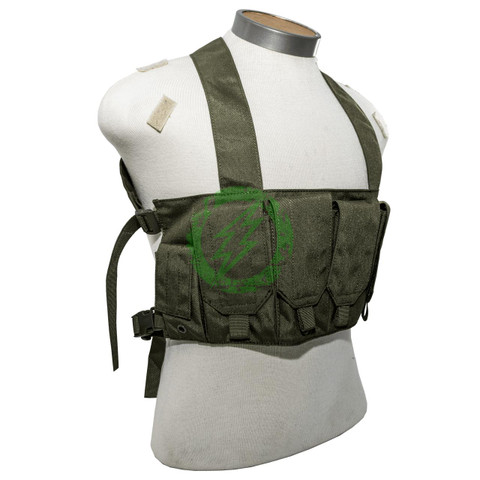 Lancer Tactical Foliage Rugged Tactical Chest Rig | 6x Magazine Pouches
