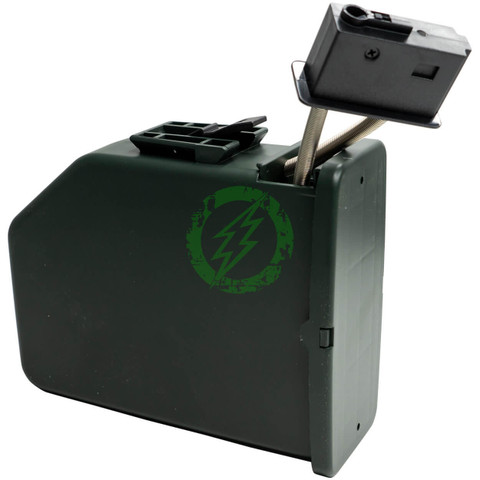 A&K 2500 Round Box Magazine for Airsoft M249 Series Green