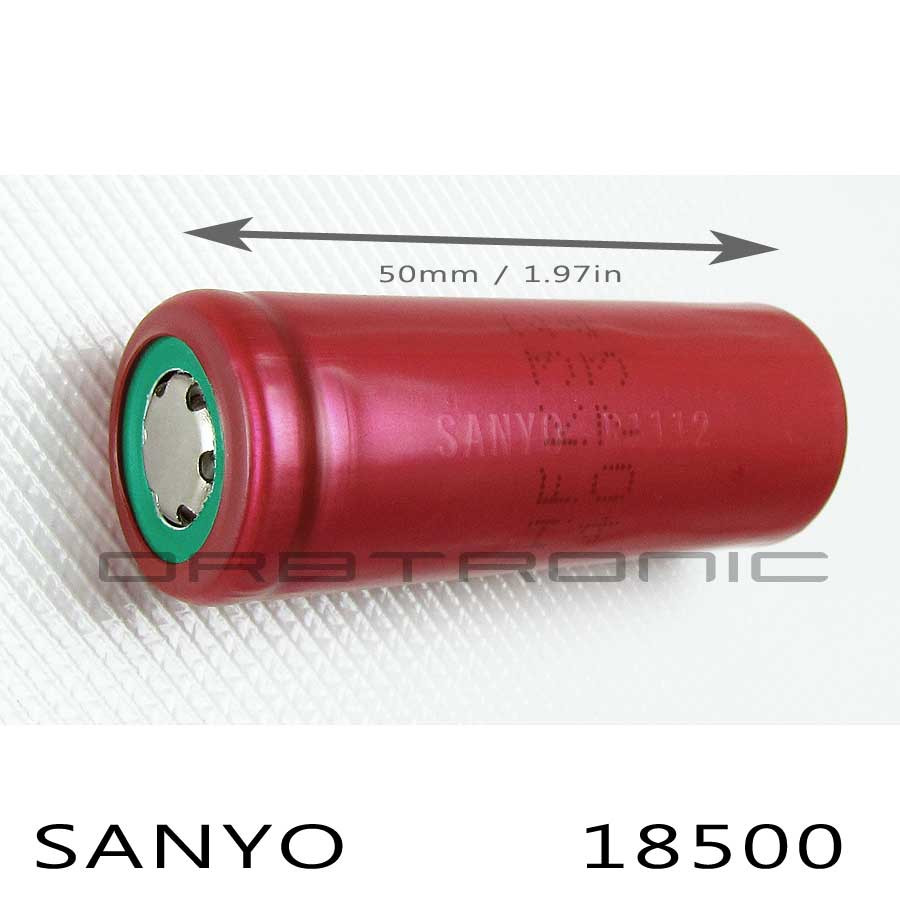 18500 Battery Panasonic 2040mAh Li-ion Flat Top NCR18500A