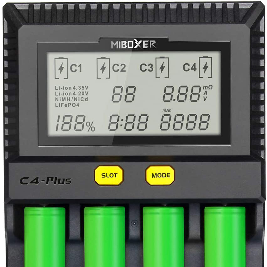 Miboxer C4-PLUS 4 Bay (Super Fast) Li-ion Battery Charger-ORBTRONIC