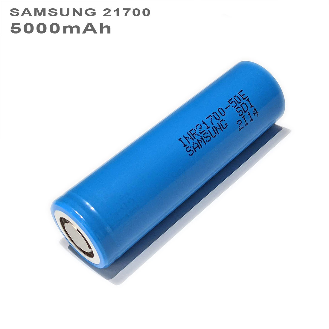 21700 Battery 5000mAh Button Top PROTECTED Li-ion Rechargeable - Orbtronic