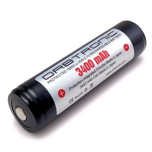 18650 Protected Button Top battery Panasonic Orbtronic FREE Battery Holder 3400mAh
