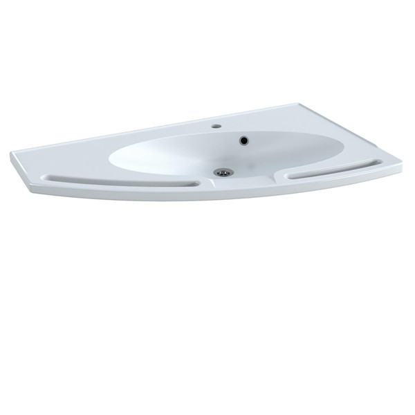Pressalit MATRIX ANGLE R2042 vanity wash basin with integrated handles ...