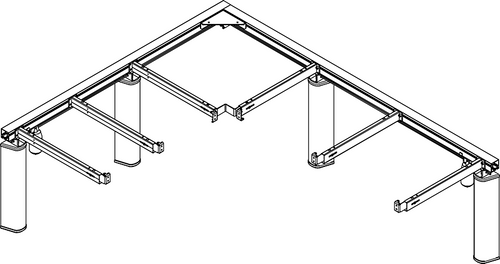 Ropox FlexiElectric 30-50020 wall mounted 'L' shaped height adjustable ...