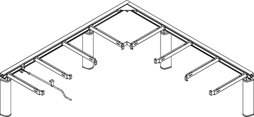 Ropox FlexiManual 30-50011 wall mounted 'L' shaped height adjustable ...
