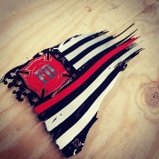 FD Subdued 24" x 14" Battle Worn Flag - Metal Worx Inc