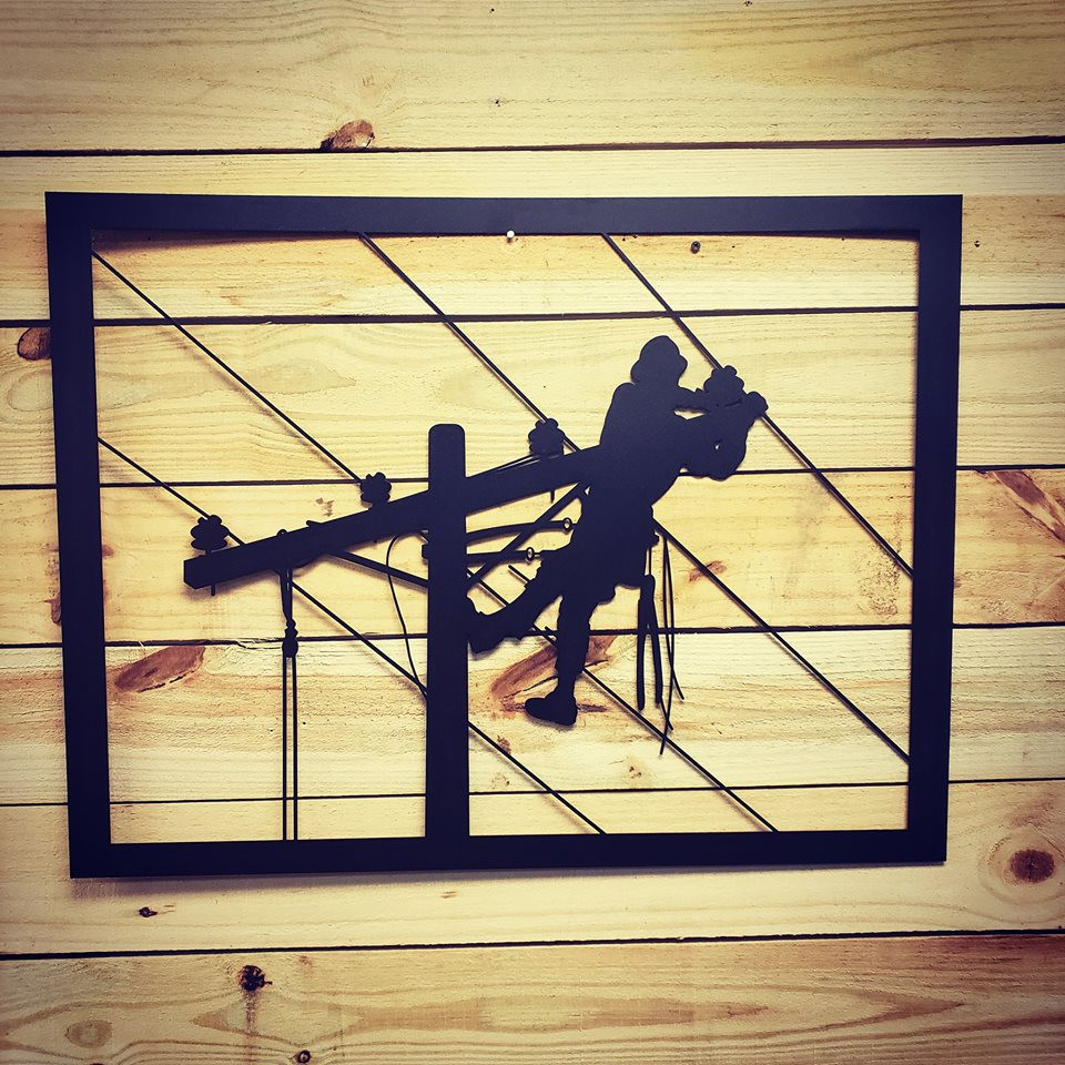 Lineman Sign - Metal Worx Inc