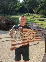 Laser & Custom Made Battle Worn Flag Art | Metal Worx