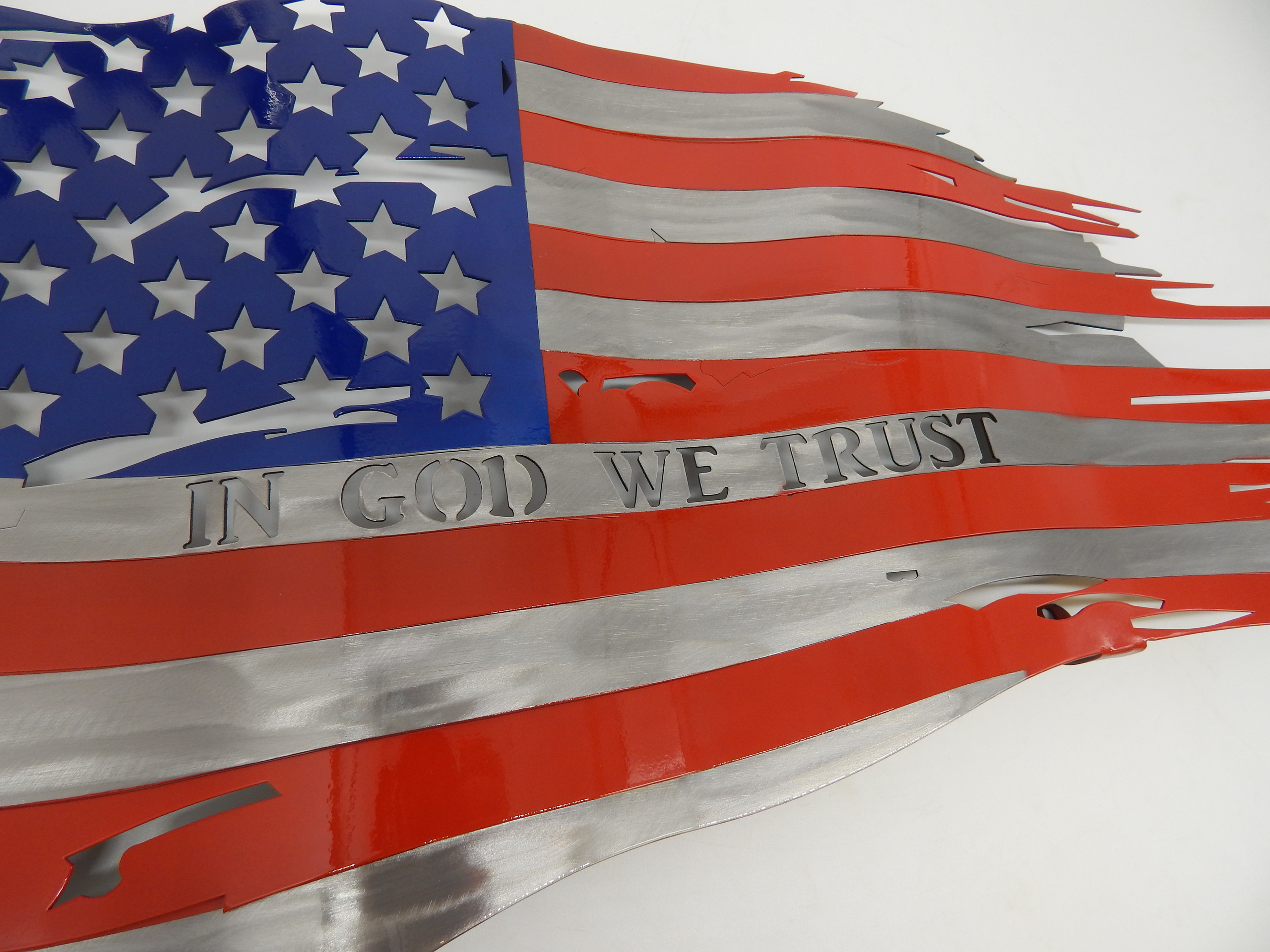 Mini Confederate Battle Worn flag - Metal Worx Inc