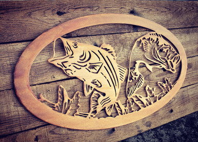 Scenic Bass Sign - Metal Worx Inc