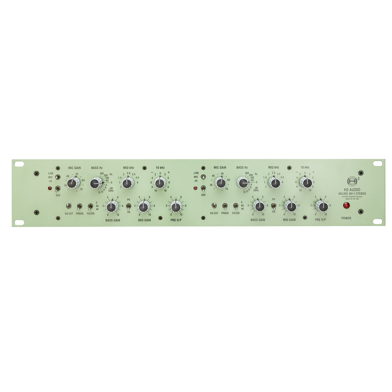 H2 Audio 0011 Stereo Microphone Preamp and EQ Helios Module | ZenPro Audio