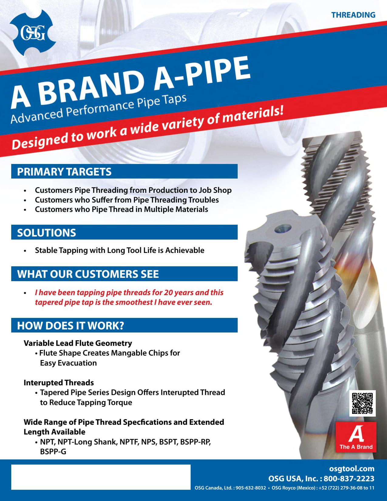 A BRAND | OSG's TOOLING MASTER CLASS