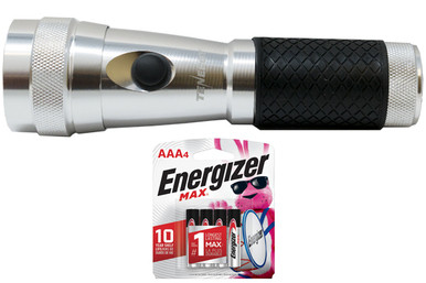 CREE XR-E (4W) LED Aluminum Flashlight + AAA Energizer Max Batteries (4 ...