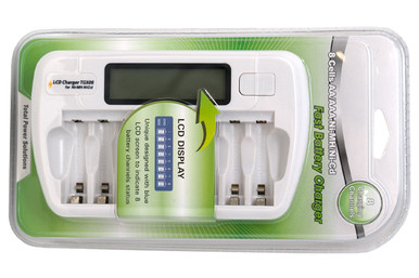 8 Bay AA / AAA LCD Smart Battery Charger