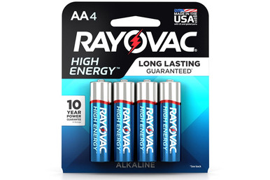 4-Card AA Rayovac High Energy Batteries - Mega Batteries