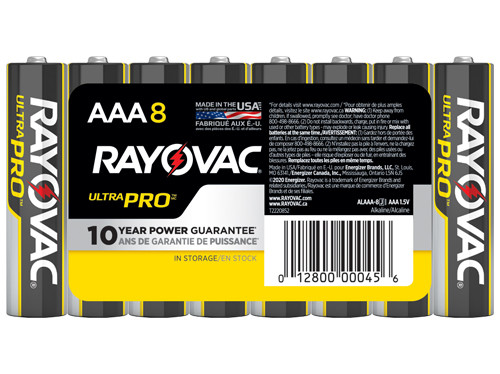 AAA Rayovac Ultra Pro Alkaline Battery - ALAAA-8 (8 Pack)