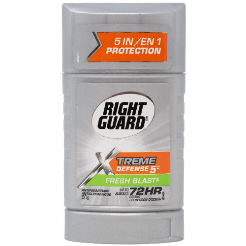 12-Pack Right Guard Xtreme Defense 5 Deodorant Antiperspirant Fresh Blast