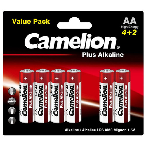 AA Camelion Plus Alkaline Pack (4 +2)