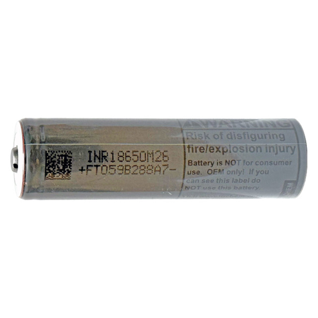 18650 M26 3.6 Volt 2600mAh Lithium Ion Battery (Button Top)