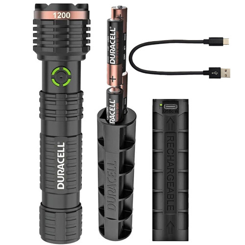 Duracell 1200LM Hybrid (Rechargeable or Alkaline) LED Flashlight