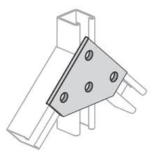 4-HOLE DOUBLE 45 GUSSET PLATE - Spectrum Supply Co.