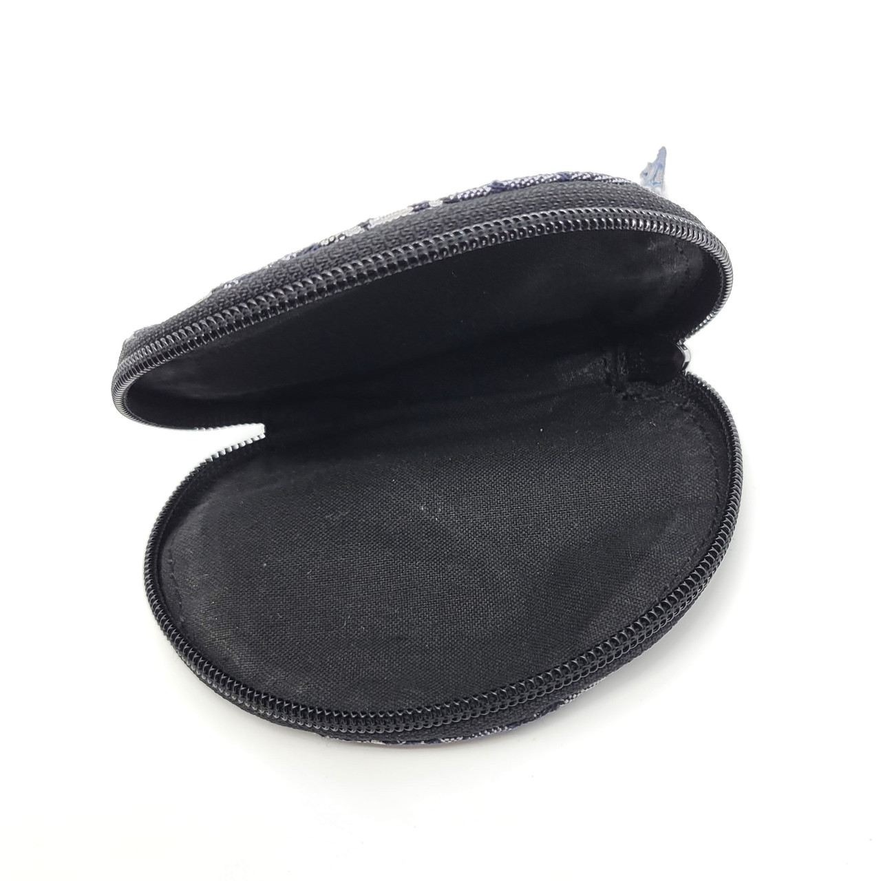 Black and White Dhaka Woven Fabric Small Clamshell Purse from Nepal ...