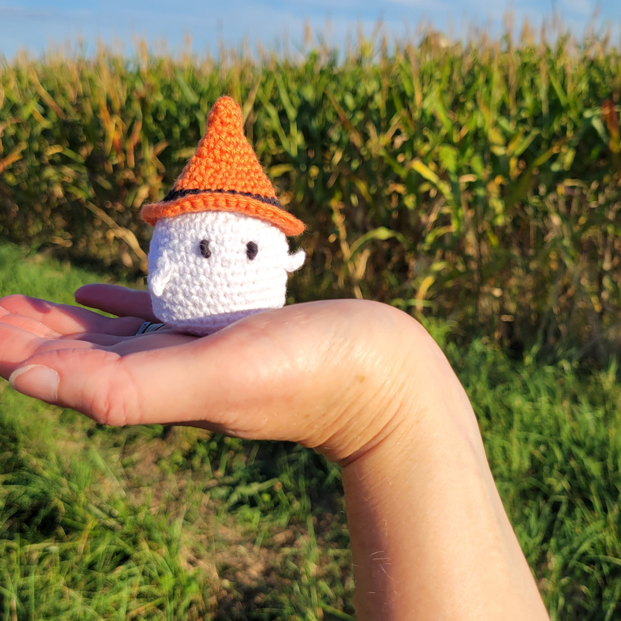 Knit Wool Mini Ghost from Chile - The Silk Road Fair Trade Market