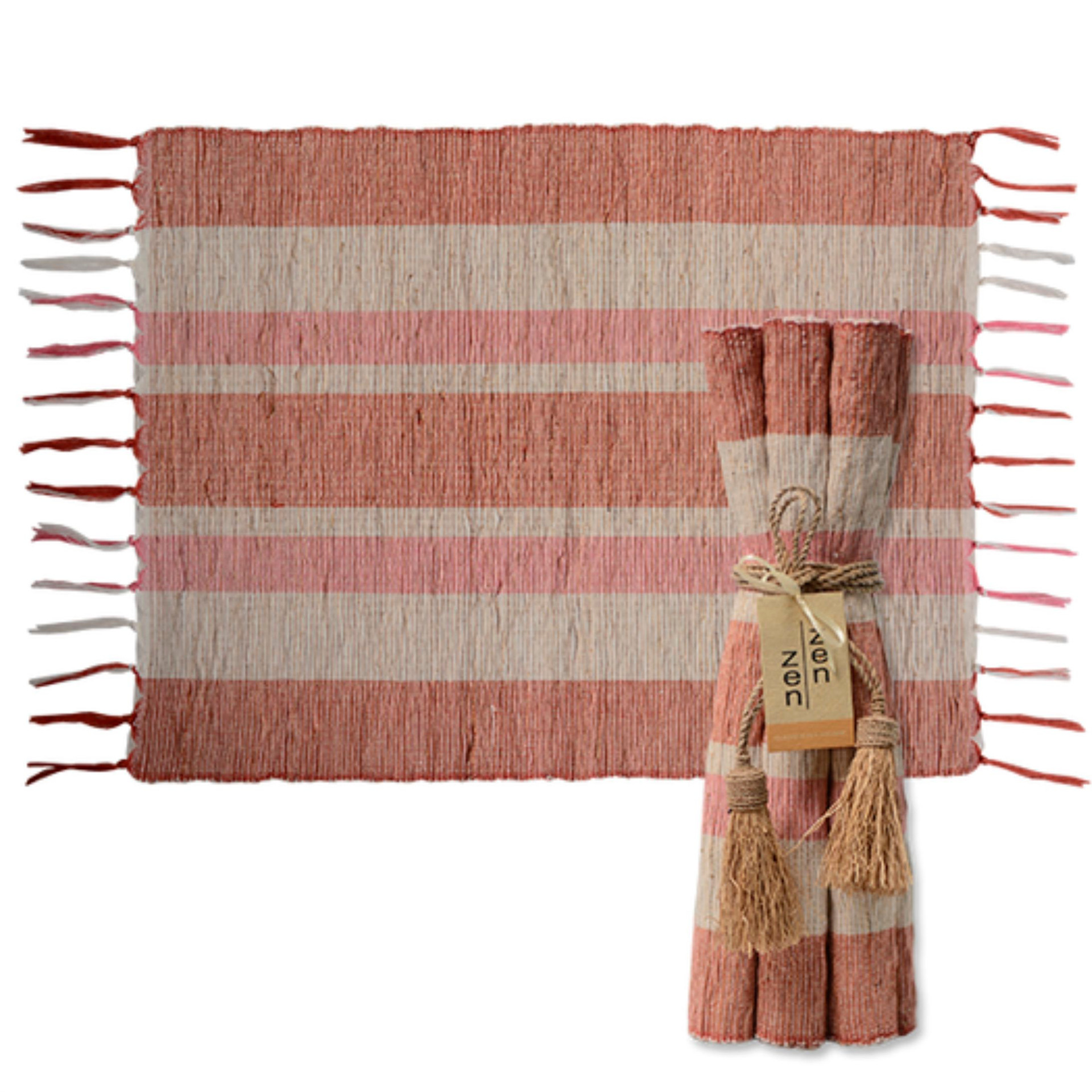 Autumn Blush Vetiver Table Runner from Java - The Silk Road Fair Trade ...