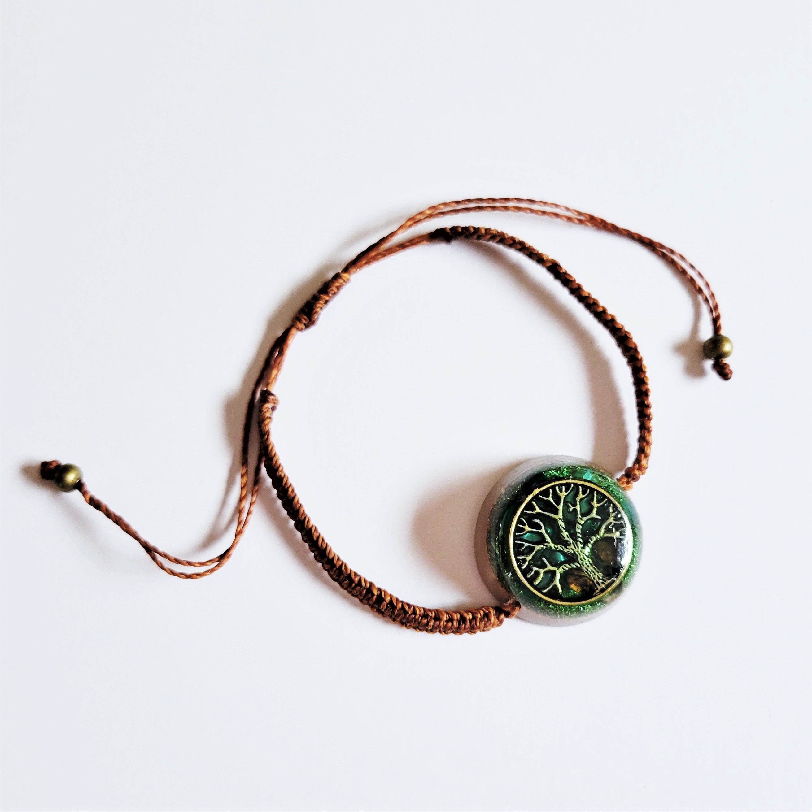 Tree of Life Resin Adjustable Cord Bracelet from Chile - The Silk Road ...