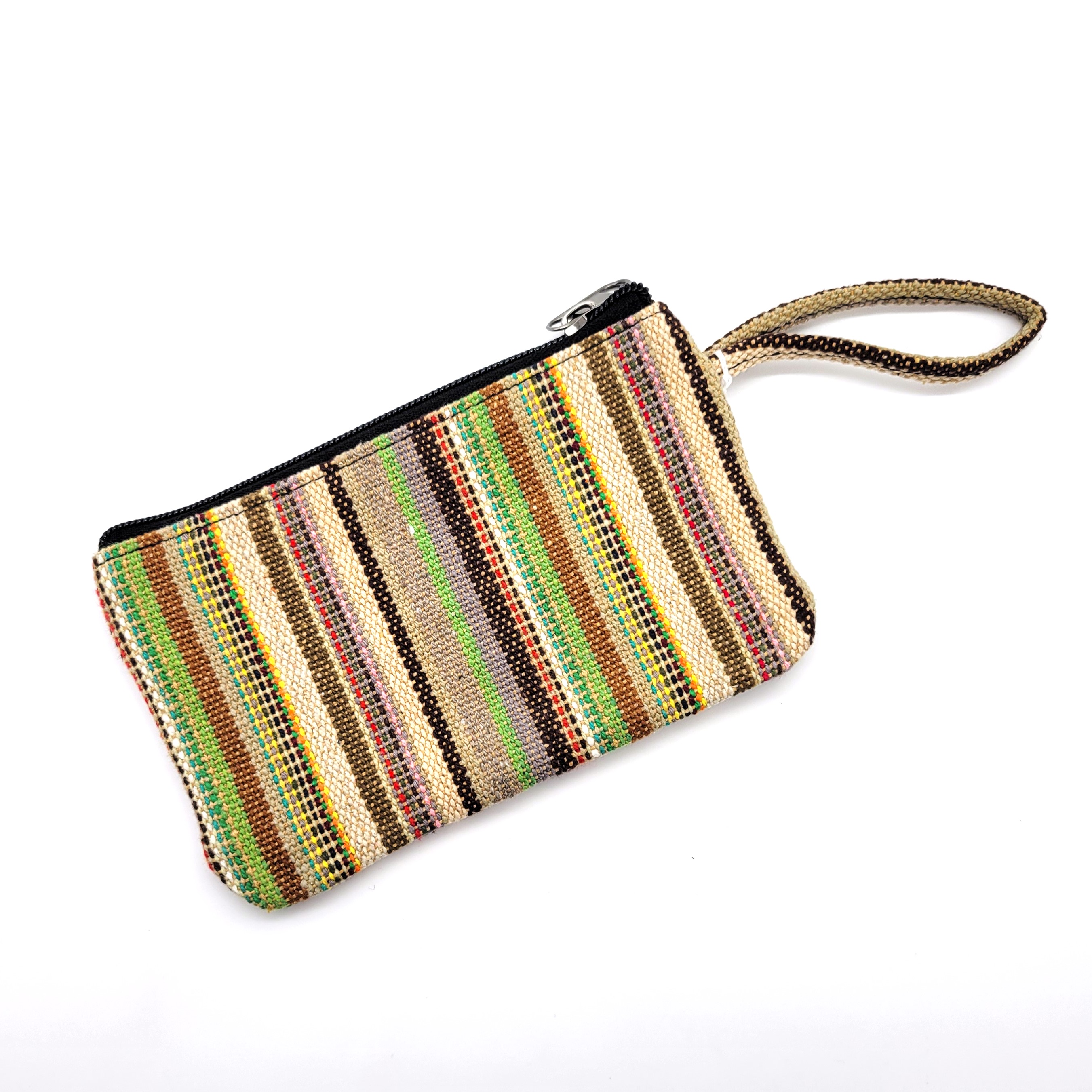 Cream Woven Cotton Coin Purse from Nepal - The Silk Road Fair Trade Market