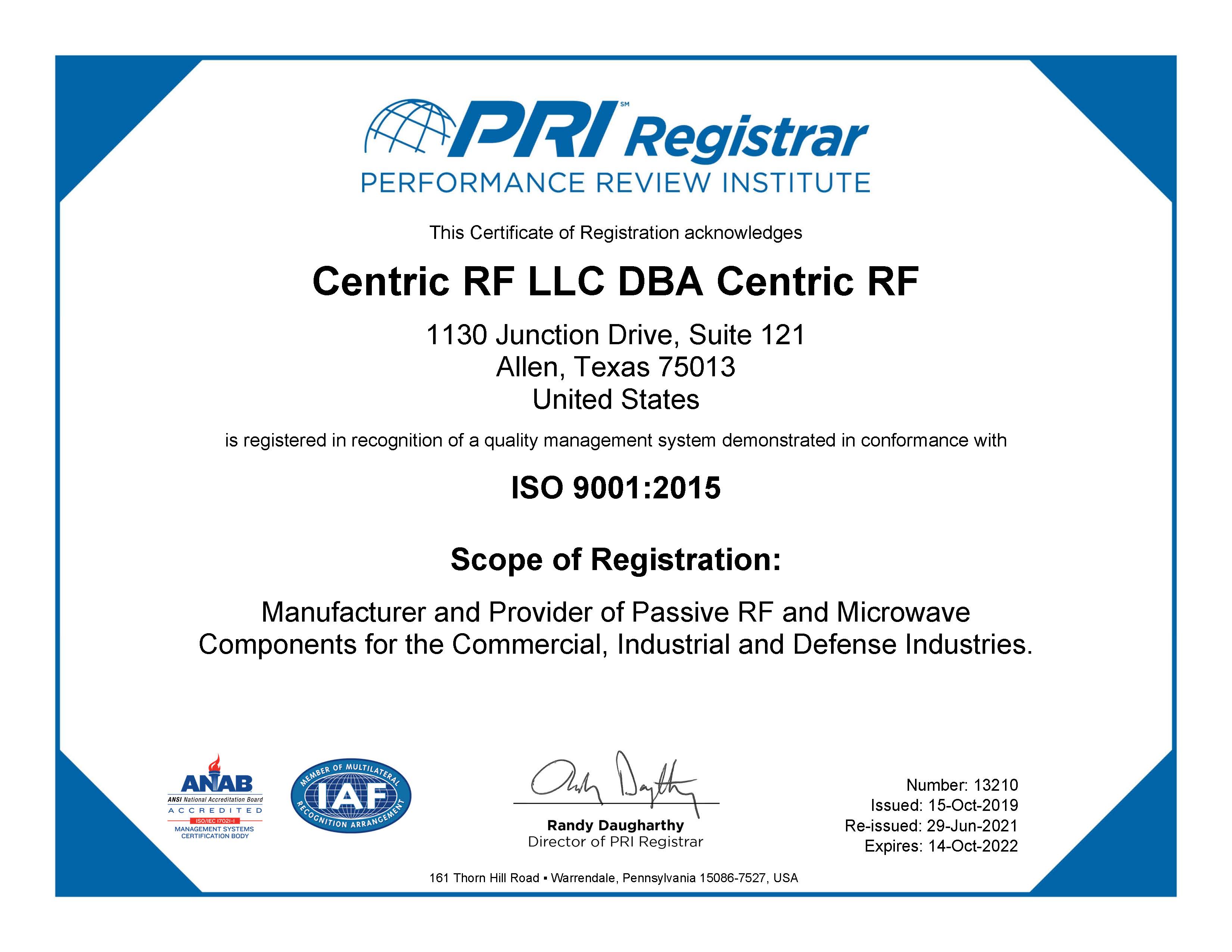 ISO Certification