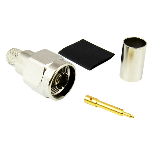 CX4008 N Male Connector for LMR400 Cable Brass - Centric RF