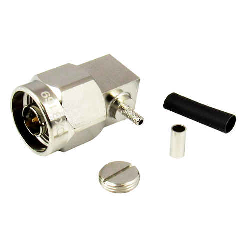 CX3169 N Male R Angle Connector for RG316 Cable Brass - Centric RF