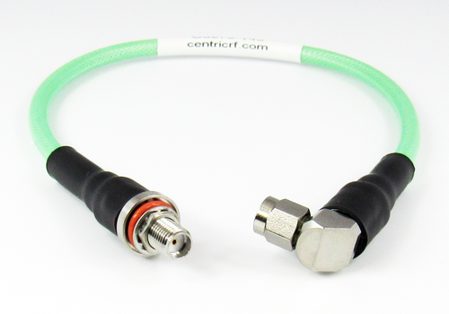 C5973-143-XX Custom SMA/Male Right Angle to SMA/Female Bulkhead Cable ...