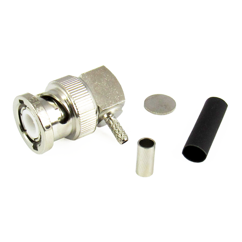 CX3191 BNC Male R Angle Connector RG316 LMR100 Brass Crimp Solder ...