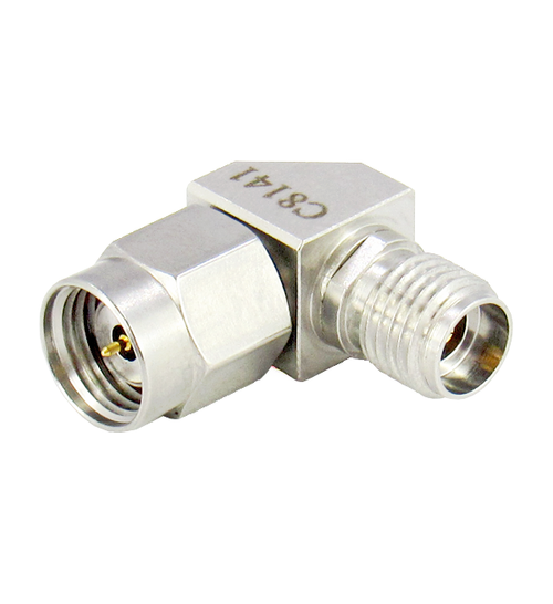 C8141 1.85mm Male to 2.92mm Female Right Angle Adapter