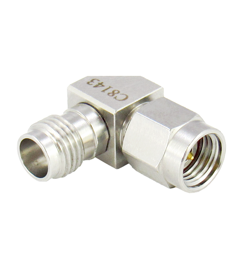 C8143 1.85mm Female to 2.92mm Male Right Angle Adapter VSWR 1.15 40Ghz