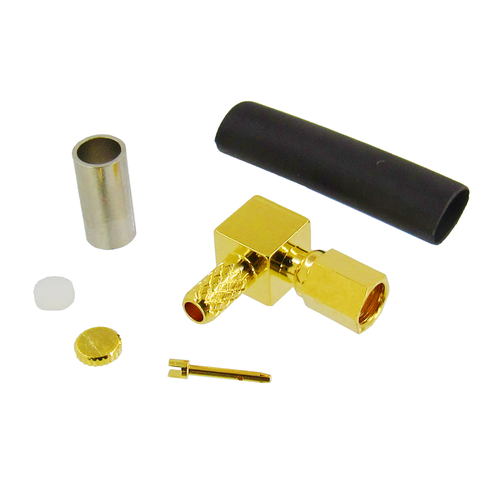 CX7569 SSMC Plug Right Angle Connector Solder/Crimp 086 RG316