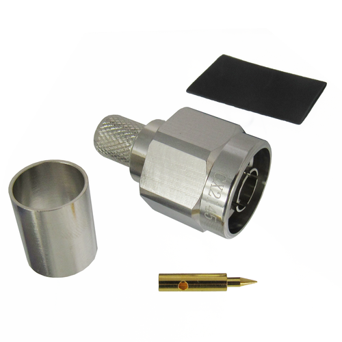 CX2145 N Male Connector for RG214 Cable Brass - Centric RF