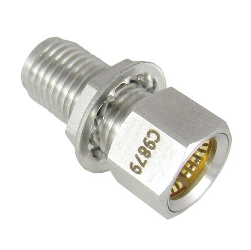 C9879 BMA Jack to SMA Female Flange Adapter