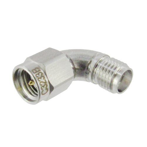 C3233B Swept Radius SMA M/F Elbow Adapter 18GHZ