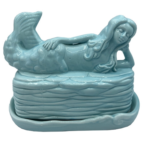 Mermaid Butter Dish BV1348-52 - Curious Cargo Home Decor