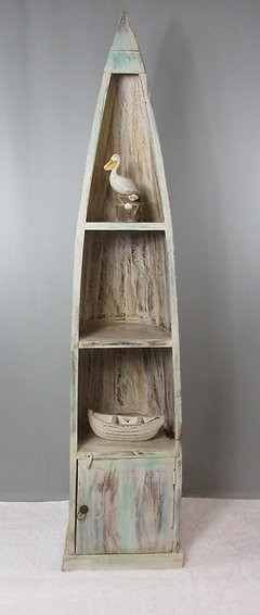 COASTAL BOAT BOOK SHELF MDA-20-128C-69 - Curious Cargo Home Decor