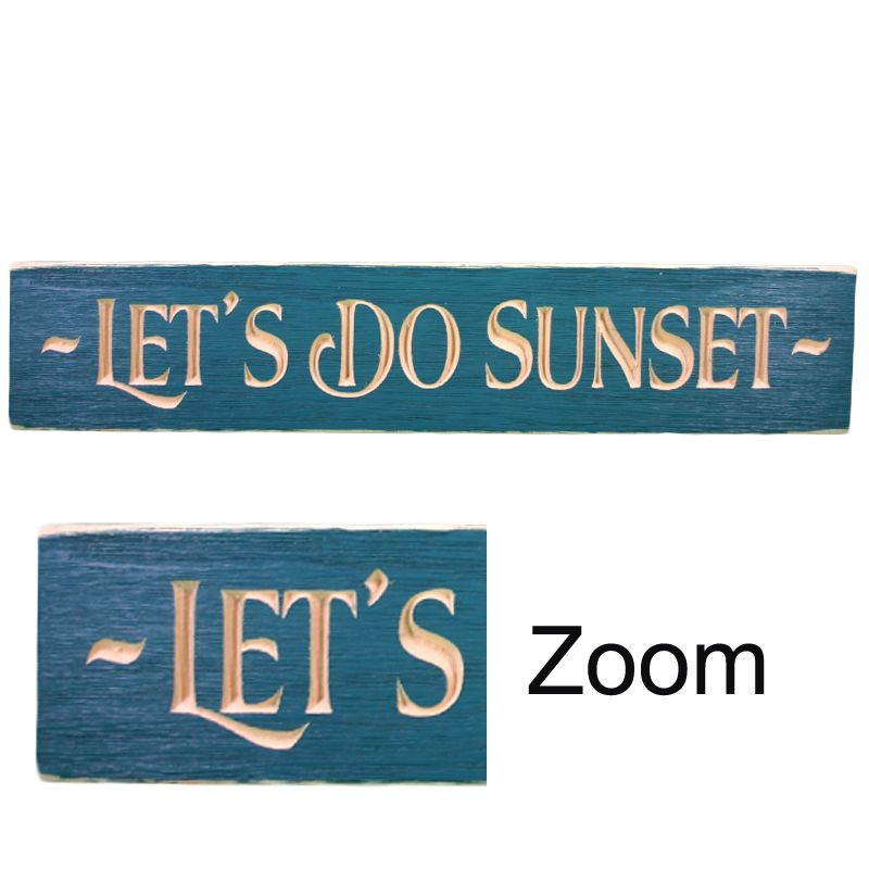24" USA LET'S DO SUNSET ROUTED 10205-2 - Curious Cargo Home Decor