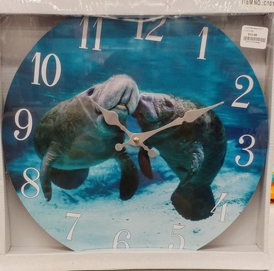 Clock-Manatee 2/12 C1010-58 - Curious Cargo Home Decor