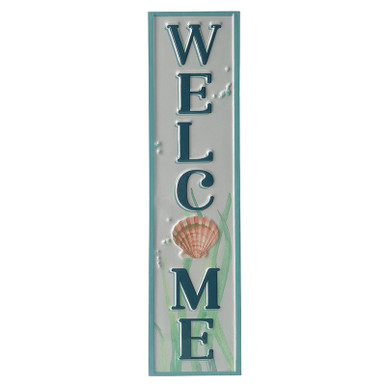 24" WELCOME SCALLOP SIGN 72773-2 - Curious Cargo Home Decor