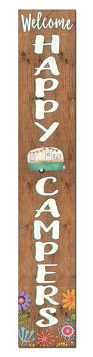 WELCOME HAPPY CAMPERS SIGN 60773-63 - Curious Cargo Home Decor